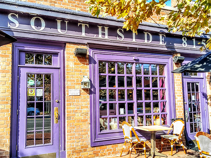 Those purple window frames aren't just for show&mdash;they're like a secret handshake for food lovers who know what awaits inside this Alexandria gem.