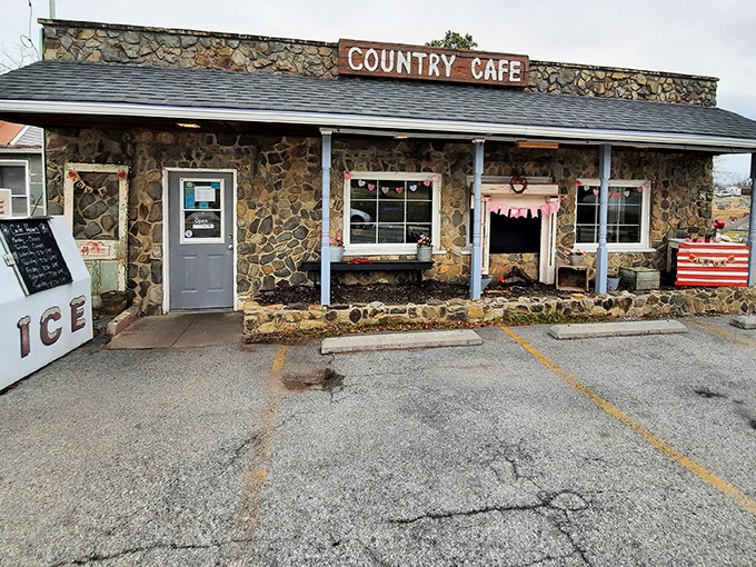 Stone walls that have witnessed decades of morning conversations and a porch that practically begs you to sit awhile. Small-town America, perfectly preserved.