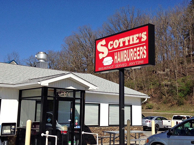 The iconic red sign against the blue West Virginia sky promises simple pleasures that somehow taste better than fancy city fare ever could.