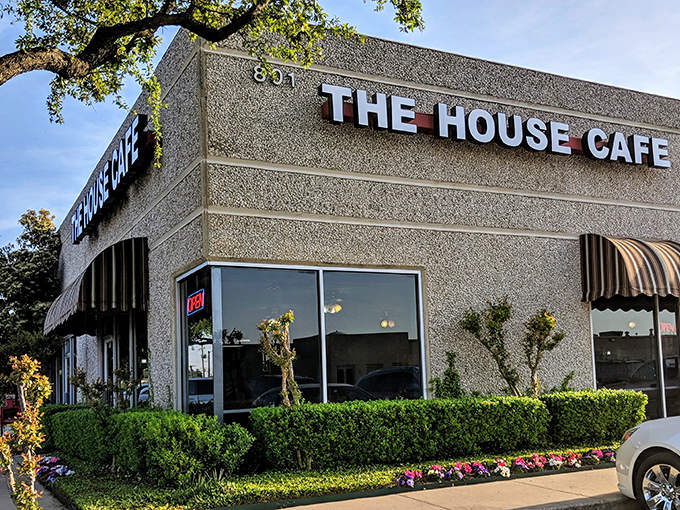 The unassuming exterior of The House Cafe stands as a testament to the old adage: never judge a breakfast by its building.
