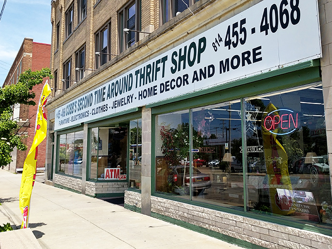 The unassuming storefront of treasure-hunting paradise. Like a book you can't judge by its cover, Cobb's green-trimmed exterior barely hints at the wonderland within. 