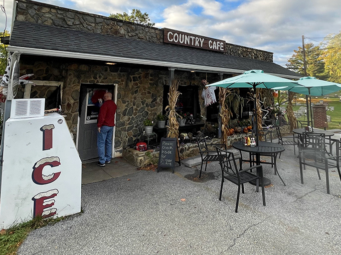 Stone walls that have witnessed decades of morning conversations and a porch that practically begs you to sit awhile. Small-town America, perfectly preserved.
