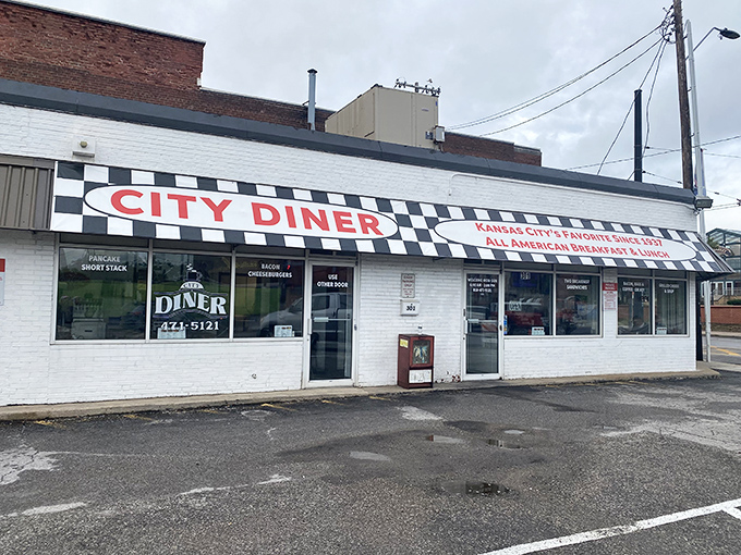 The classic black-and-white checkered awning isn't trying to be retro&mdash;it just is. City Diner stands as a beacon of breakfast hope in Kansas City.