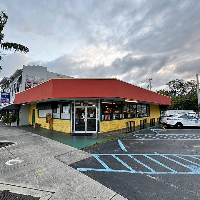 The iconic Jimmy's Eastside Diner sign promises exactly what Florida needs: a friendly neighborhood eatery where breakfast dreams come true.