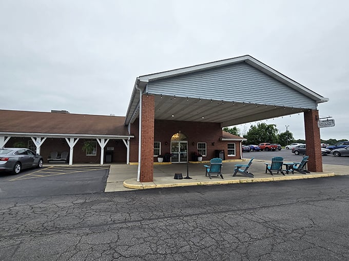 The unassuming exterior of Mary Yoder's belies the culinary treasures within. Those teal benches aren't just for show&mdash;they're for the inevitable (and worthwhile) wait.