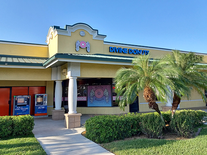 The sunshine-yellow exterior of Divine Donuts stands as a beacon of sweetness in an unassuming Fort Myers strip mall. Paradise isn't always a beach&mdash;sometimes it's a donut shop.