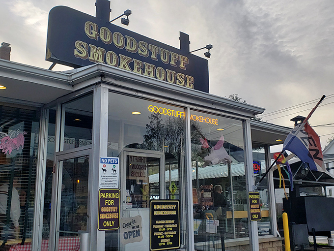 The unassuming storefront belies the smoky magic happening inside&mdash;Goodstuff Smokehouse's name is a promise they deliver on every day. 