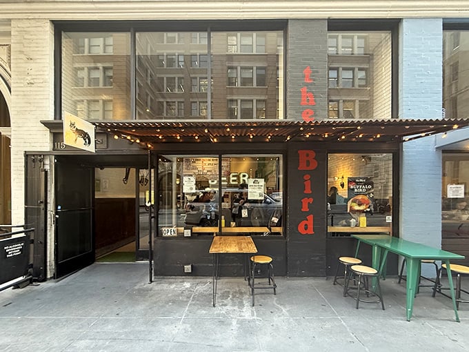 The Bird's unassuming storefront in San Francisco's Financial District hides culinary greatness, like finding a Picasso at a yard sale.