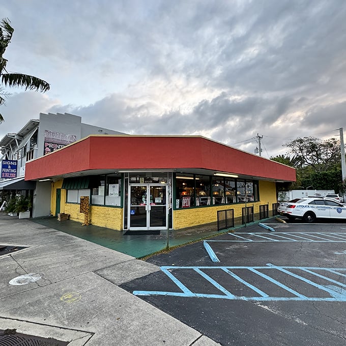The iconic Jimmy's Eastside Diner sign promises exactly what Florida needs: a friendly neighborhood eatery where breakfast dreams come true.