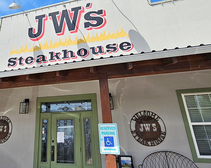 The unassuming exterior of J W's Steakhouse promises little but delivers everything&mdash;like finding a diamond in a haystack that happens to serve perfect steaks.