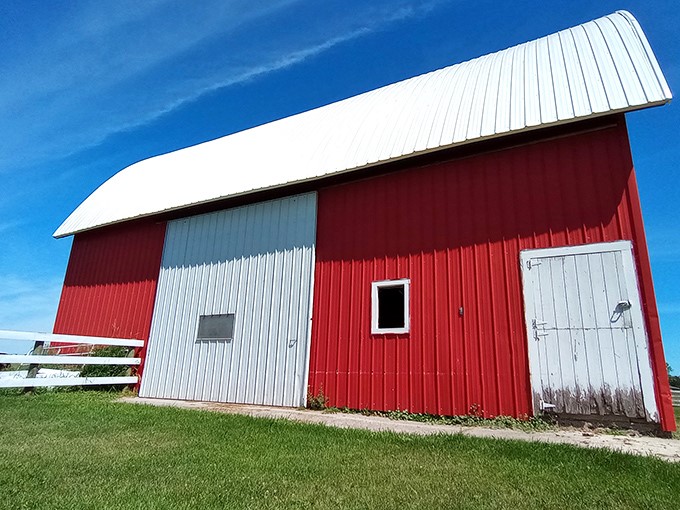 The classic red and white barn isn't just Instagram-worthy&mdash;it's a beacon of butter-based hope standing proudly against Michigan's blue sky.