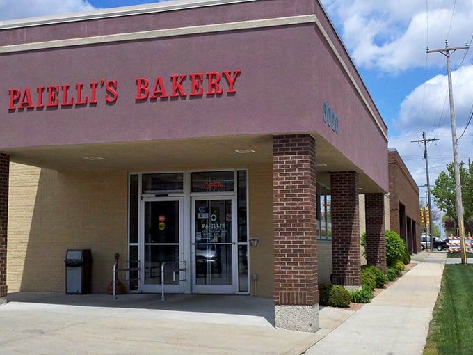 The pink exterior with bold red lettering isn't trying to impress anyone&mdash;it's too busy perfecting what's inside. Wisconsin's best-kept sweet secret awaits.