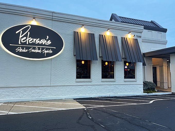 Peterson's exterior hides its culinary treasures like a poker player with four aces&mdash;confident, understated, and ready to deliver when it counts.