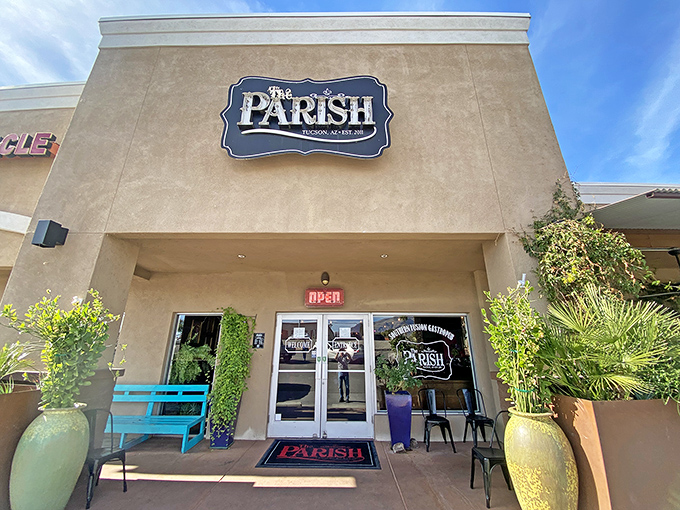 The unassuming exterior of The Parish belies the culinary treasures within. Like finding a pearl in an oyster, this Tucson gem awaits.