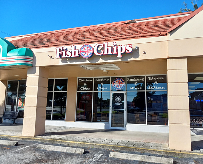 The unassuming storefront that houses culinary greatness. Like finding Shakespeare performing in a strip mall, OK UK Fish-n-Chips proves appearances can be deliciously deceiving.