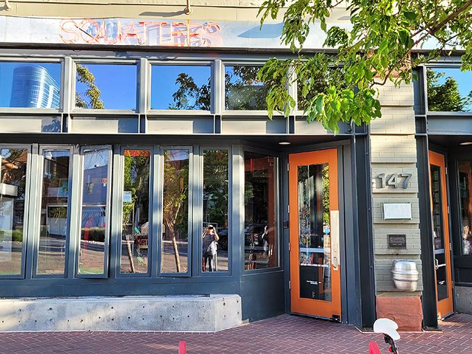 Squatters' distinctive exterior blends urban cool with artistic flair. Those colorful murals aren't just decoration&mdash;they're a preview of the creativity waiting inside.