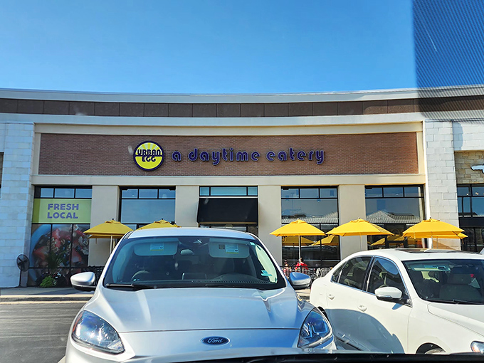 The bright yellow umbrellas outside Urban Egg aren't just for show&mdash;they're beacons guiding breakfast enthusiasts to their morning salvation.