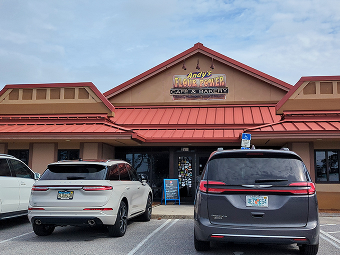The cheerful yellow exterior with its distinctive red roof stands like a beacon of hope for hungry travelers and locals alike.