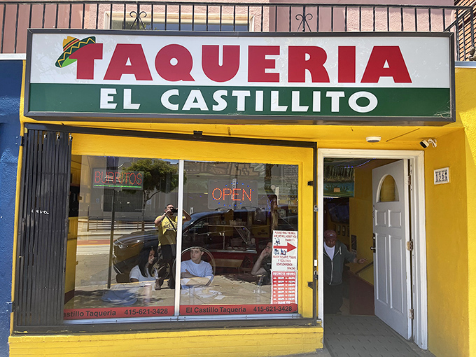 The sunshine-yellow beacon of burrito perfection beckons from the Mission District. This unassuming storefront houses culinary treasures that have locals lining up daily.
