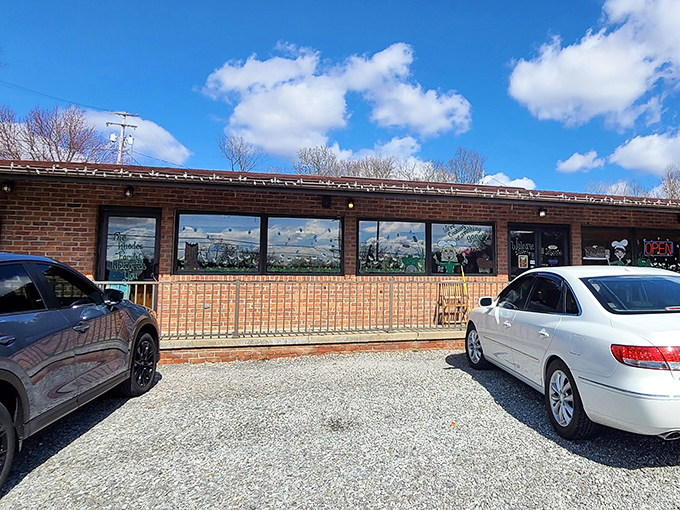 The iconic Deer Creek Diner sign stands as a beacon of breakfast hope along the roadside, promising comfort food salvation to hungry travelers.
