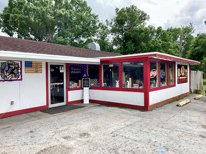The little roadside building with the red trim isn't trying to impress anyone&mdash;until you taste what comes out of that kitchen. Classic Florida diner magic.