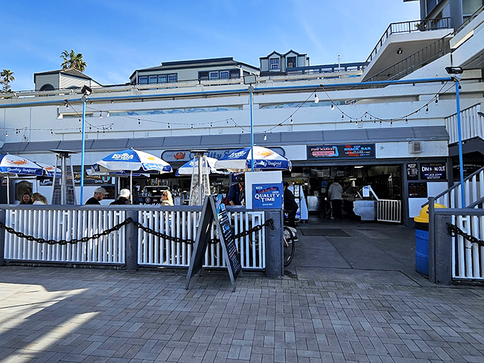 The unassuming entrance to Quality Seafood belies the seafood treasures within. No fancy facade needed when the ocean's bounty speaks for itself.