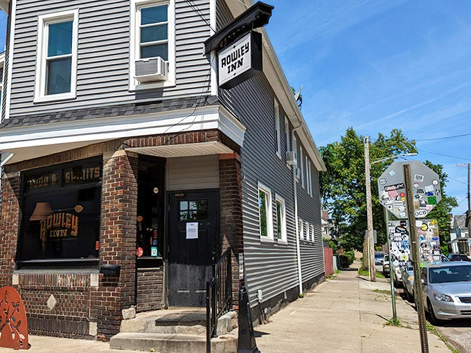The unassuming exterior of The Rowley Inn stands like a time capsule in Cleveland's Tremont neighborhood, quietly promising culinary treasures within. 