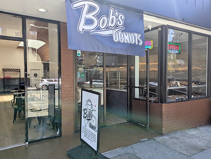 The unassuming storefront that houses donut greatness. No fancy frills needed when what's inside is this good.