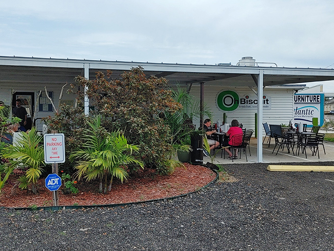 The unassuming exterior of Oh Biscuit proves once again that culinary treasures often hide in plain sight. Florida's best-kept breakfast secret awaits behind these modest white walls.