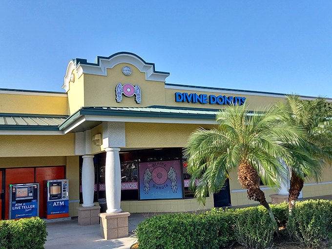 The sunshine-yellow exterior of Divine Donuts stands as a beacon of sweetness in an unassuming Fort Myers strip mall. Paradise isn't always a beach&mdash;sometimes it's a donut shop.