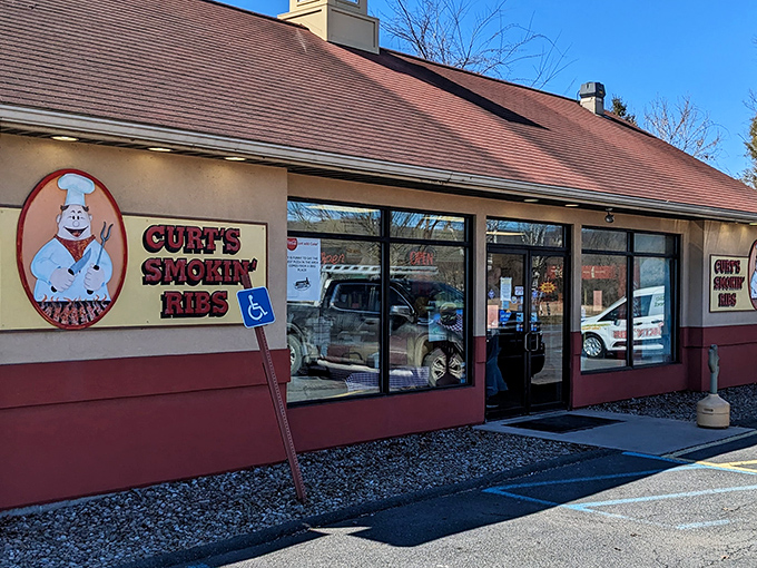 The modest exterior belies the flavor explosion waiting inside. No fancy frills needed when what's cooking speaks this loudly.