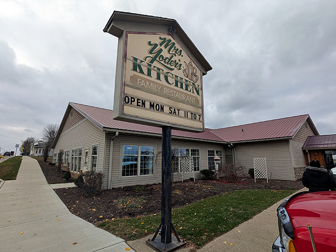 The unassuming exterior of Mrs. Yoder's Kitchen promises no frills, just honest-to-goodness food that'll make you question why you ever eat anywhere else.