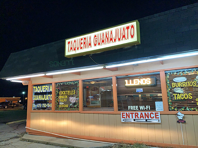 The unassuming exterior of Taquerias Guanajuato #1 might not scream "culinary destination," but those pickup trucks don't lie&mdash;this place is the real deal.