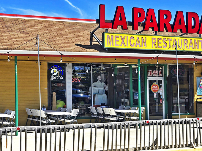 La Parada's vibrant yellow exterior isn't just a building&mdash;it's a beacon of culinary promise for burrito pilgrims across Indiana.