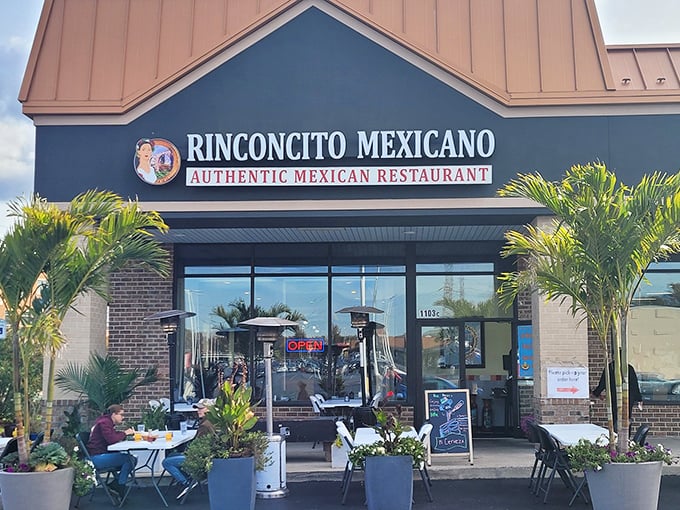 The unassuming exterior of Rinconcito Mexicano hides culinary treasures within. Like finding a diamond in a strip mall, this Odenton gem beckons hungry travelers with its copper-topped promise.