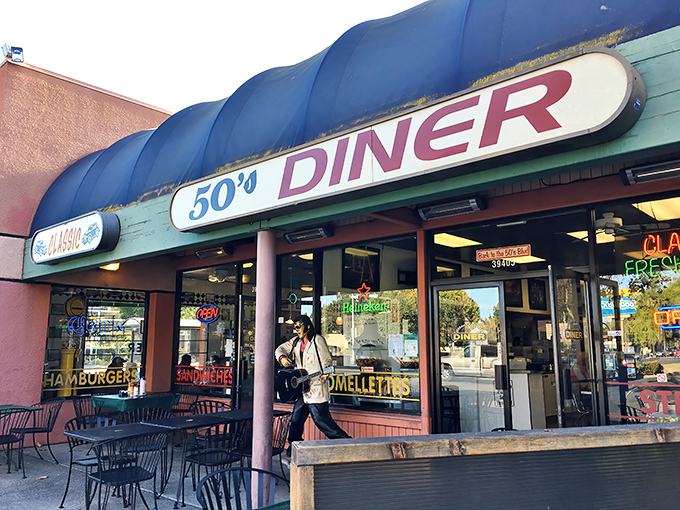 The unassuming exterior of Classic Diner beckons with its retro charm and bold "50's DINER" signage. Some treasures don't need flashy packaging.