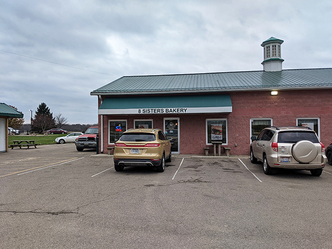 The unassuming brick exterior of 8 Sisters Bakery hides culinary treasures that would make Willy Wonka jealous. Those green cupolas are practically winking at you.