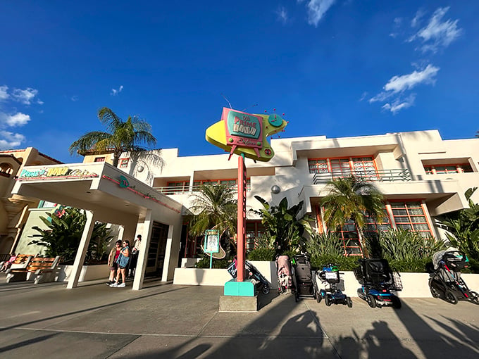 The retro neon sign beckons like a time portal to the 1950s, promising comfort food and a healthy serving of nostalgia.