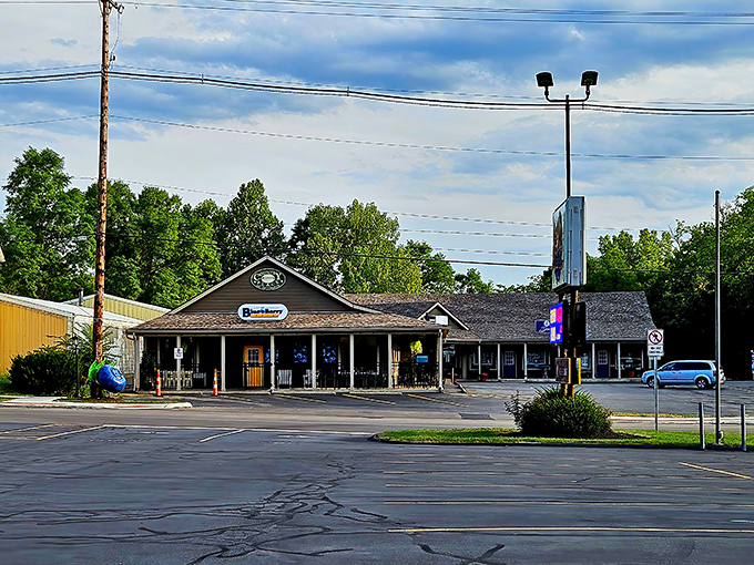 The unassuming exterior of The Blue Berry Caf&eacute; might fool you, but those filled parking spots tell the real story&mdash;breakfast treasures await inside this Bellbrook gem.