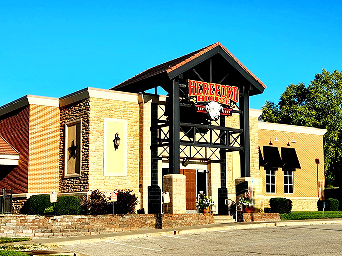 The stone and brick exterior of Hereford House stands like a beacon for beef lovers—a modern-day castle where the royalty is perfectly aged steak.