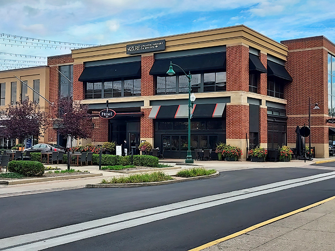 The unassuming brick exterior of Prime 47 hides a carnivore's paradise within. Like finding a diamond in a strip mall, this Carmel gem beckons with understated elegance.