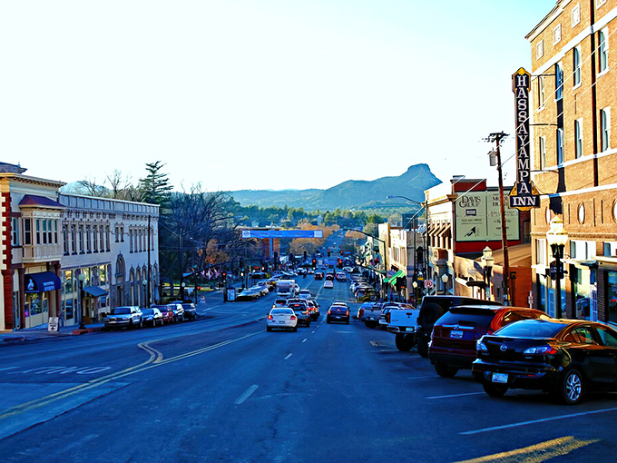 Downtown Prescott's Whiskey Row stretches like a movie set where John Wayne forgot to yell "cut."