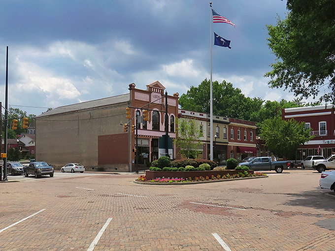 Abbeville's historic downtown buildings pop with color like a Southern-fried Wes Anderson film set. No Instagram filter needed here&mdash;this is pure small-town charm. 