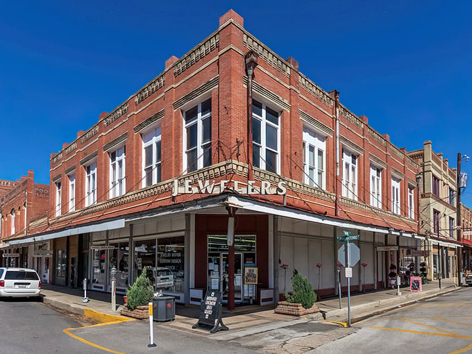 Historic Bowers Building stands proudly on Lockhart's square, a red brick sentinel that's witnessed generations of Texans coming and going through its doors.