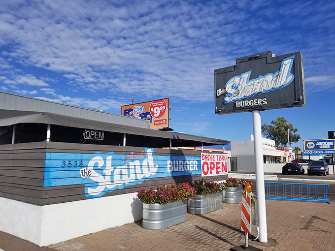 The unassuming exterior of The Stand might make you drive right past, but locals know this modest building houses burger greatness worth slamming on the brakes for.