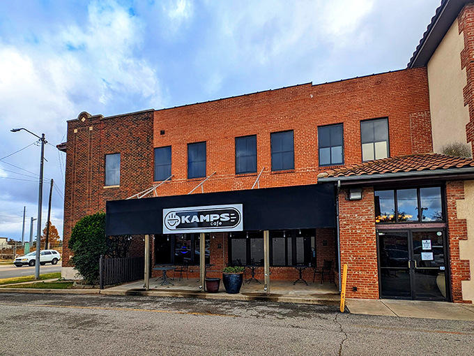 The unassuming brick exterior of Kamp's 1910 Caf&eacute; stands like a culinary sentinel in Oklahoma City's Midtown, promising delights without pretension.