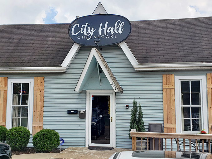 The charming blue cottage with wooden shutters practically whispers "come on in" &ndash; Mississippi's answer to Willy Wonka's factory, but for cheesecake enthusiasts.