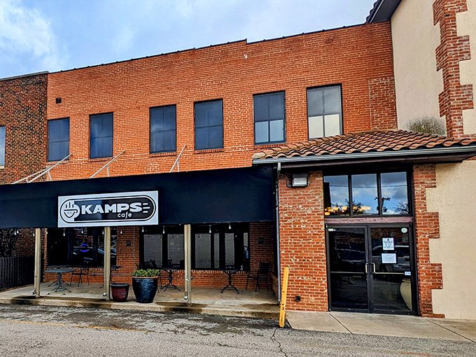 The unassuming brick exterior of Kamp's 1910 Caf&eacute; stands like a culinary sentinel in Oklahoma City's Midtown, promising delights without pretension.