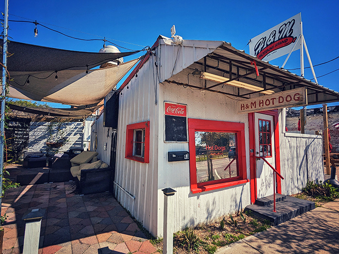This unassuming white shack with red trim might not look like much, but it houses hot dog magic that draws pilgrims from across Florida.