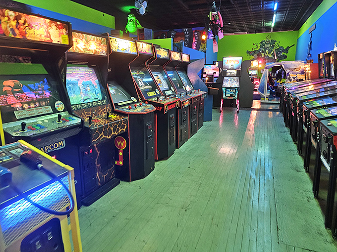 The bright yellow sign beckons like a time portal to your misspent youth. Step inside and prepare to lose track of hours&mdash;just like the good old days.